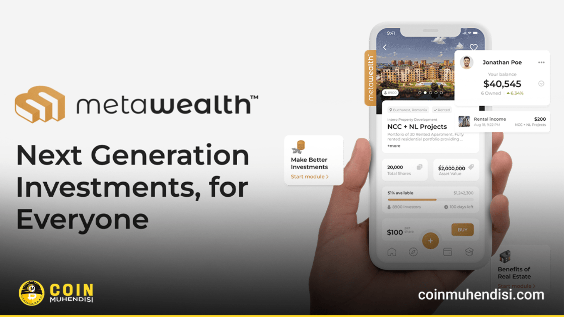 MetaWealth Üzerinden Kurumsal İlk Tokenize Emlak Yatırımı - Coin Mühendisi